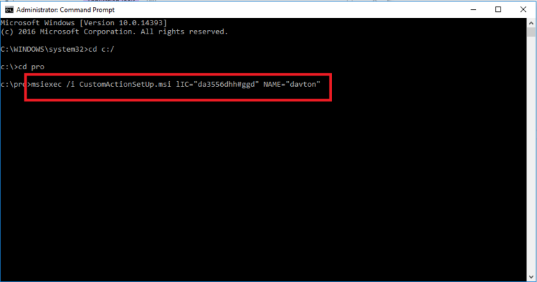 How To Pass Custom Actions To A Wix Installer Using Command Line Arguments