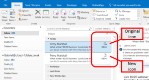 Changing the icon for an Outlook message